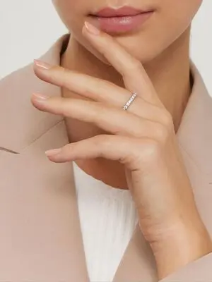 VEYNOU 18kt Recycled White Gold Diamond Ring - Silver