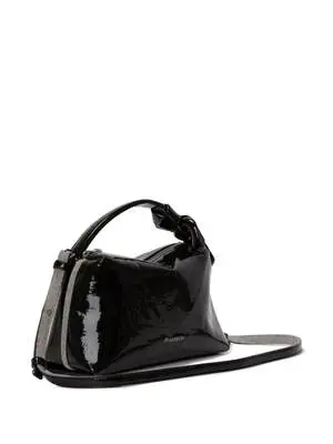 JW Anderson Coated-finish Denim Shoulder Bag - Black
