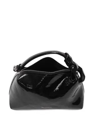 JW Anderson Coated-finish Denim Shoulder Bag - Black