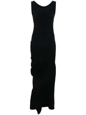 Issey Miyake Maxi Dress With Plissé Details