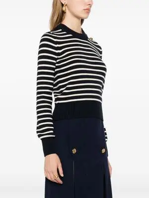 AMI Paris Ribbed-knit Striped Jumper