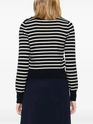 AMI Paris Ribbed-knit Striped Jumper