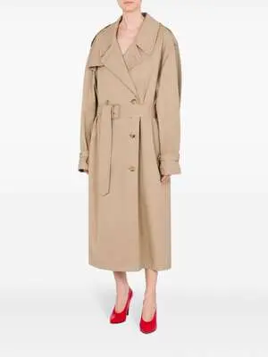 Moschino Notched-lapel Trench Coat - Neutrals