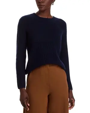 Bloomingdale'S C Exclusive Cashmere Shaker Stitch Raglan Sweater - Navy