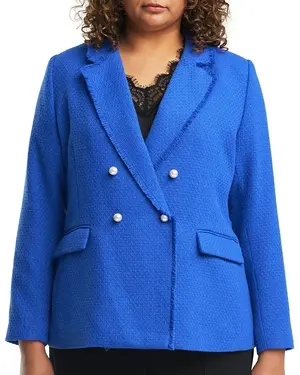 ESTELLE Courtney Boucle Blazer - Blue