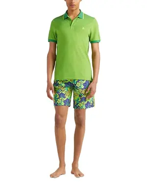 Vilebrequin Palan Classic Fit Cotton Pique Polo Shirt Chive