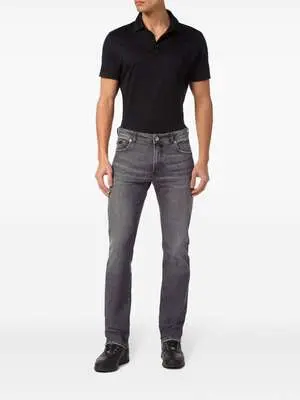 BILLIONAIRE Logo Appliqué Straight-leg Jeans - Grey