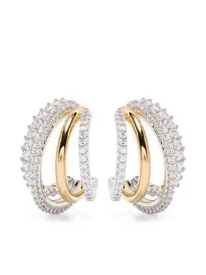SWAROVSKI Hyperbola Hoop Earrings - Silver