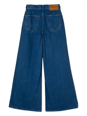 Marni Organic-cotton Wide-leg Jeans - Blue