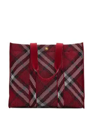 Burberry Check Knitted Tote Bag