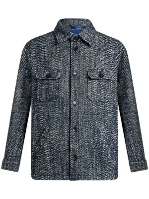 Etro Herringbone Shirt Jacket - Blue