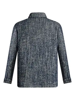 Etro Herringbone Shirt Jacket - Blue