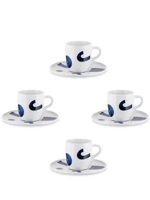ALESSI X Naoto Fukasawa Itsumo Mocha Cups And Saucers - White