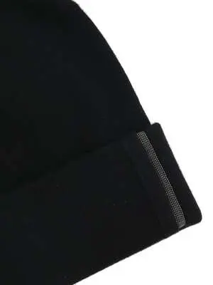 Brunello Cucinelli Embellished Cashmere Beanie - Black