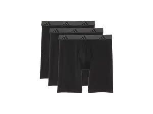 Adidas Athletic Fit Microfiber Long Boxer Brief Underwear 3-pack Underwear /onix Grey - Black