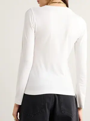 Loewe Embroidered Modal-blend T-shirt