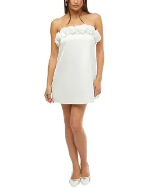 WeWoreWhat WeWoreWhat Strapless A-Line Mini Dress - White