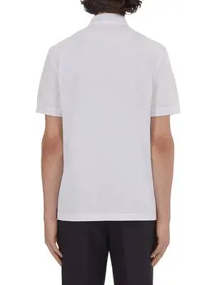 FERRAGAMO Cotton Polo Shirt - Optic White
