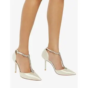 DUNE Devotional Satin Heeled Courts