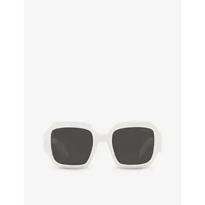 Prada Pr 28zs Pillow-frame Sunglasses - White