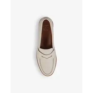 DUNE Ginelli Penny Leather Loafers - Ecru-leather