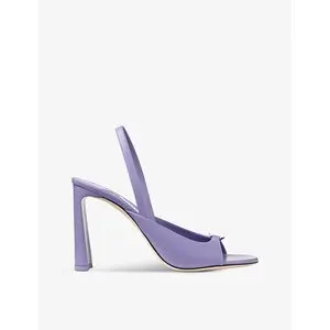 JIMMY CHOO Lev 95 Diamond-link Leather Heeled Sandals