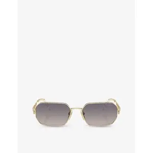 Prada Pr A51s Irregular-frame Sunglasses - Gold
