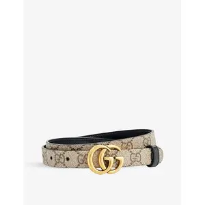 Gucci Reversible Logo-buckle Leather Belt - Be Ebony/nero