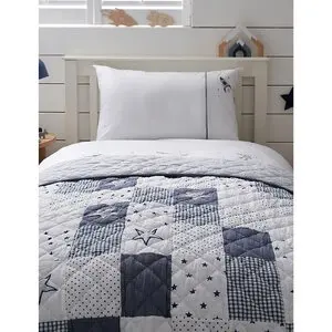 THE WHITE COMPANY Patchwork Reversible Cotton And Linen-blend Cot Bed Quilt