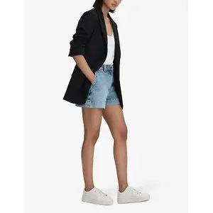 REISS Grained-leather Low-top Trainers - White