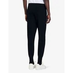 Sandro Logo-patch Regular-fit Stretch-woven Jogging Bottoms - Noir / Gris