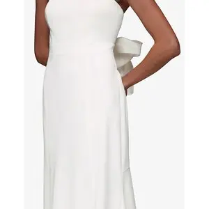 Whistles Ellis Bow-detail Strapless Woven Wedding Dress