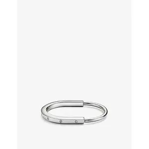 Tiffany & Co. Lock Diamond Bangle Bracelet - White Gold