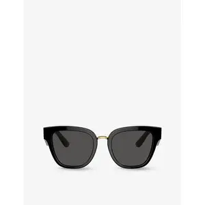 Dolce & Gabbana Dg4437 Butterfly-frame Sunglasses - Black