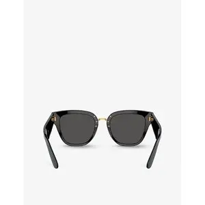 Dolce & Gabbana Dg4437 Butterfly-frame Sunglasses - Black