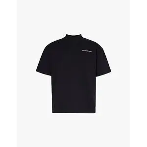 MKI MIYUKI ZOKU Uniform Branded-print Cotton-jersey T-shirt - Black