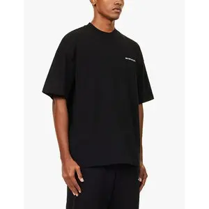 MKI MIYUKI ZOKU Uniform Branded-print Cotton-jersey T-shirt - Black