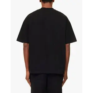 MKI MIYUKI ZOKU Uniform Branded-print Cotton-jersey T-shirt - Black