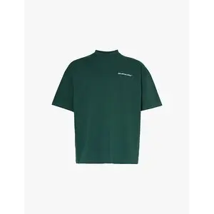 MKI MIYUKI ZOKU Uniform Branded-print Cotton-jersey T-shirt Xs Green
