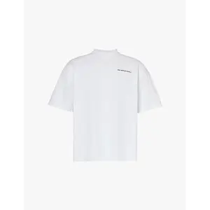 MKI MIYUKI ZOKU Uniform Branded-print Cotton-jersey T-shirt - White