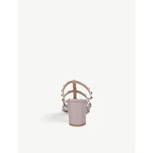 Valentino Garavani Rockstud Leather Sandals - Champagne