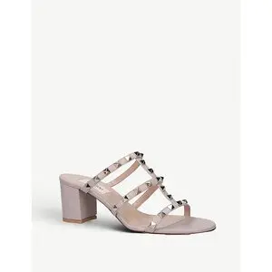 Valentino Garavani Rockstud Leather Sandals - Champagne