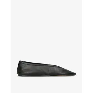 Le Monde Beryl Luna Pointed-toe Leather Pumps - Black