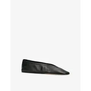 Le Monde Beryl Luna Pointed-toe Leather Pumps - Black