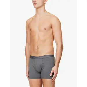 Falke Tonal Waistband Pack Of Two Stretch-cotton Boxers Xxl - Dark Grey