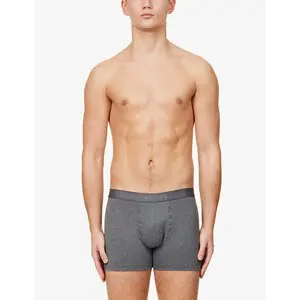 Falke Tonal Waistband Pack Of Two Stretch-cotton Boxers Xxl - Dark Grey