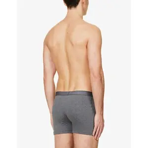 Falke Tonal Waistband Pack Of Two Stretch-cotton Boxers Xxl - Dark Grey
