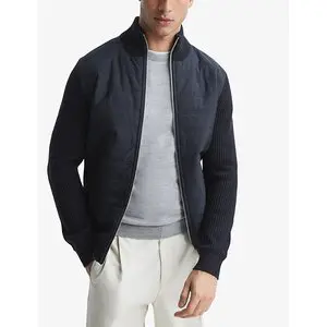 REISS Trainer Crewneck Stretch-knit Jumper