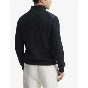 REISS Trainer Crewneck Stretch-knit Jumper