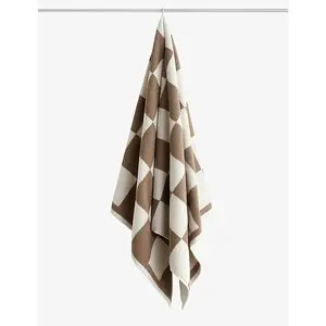 HAY Check-design Cotton Hand Towel Face Cloth Brown